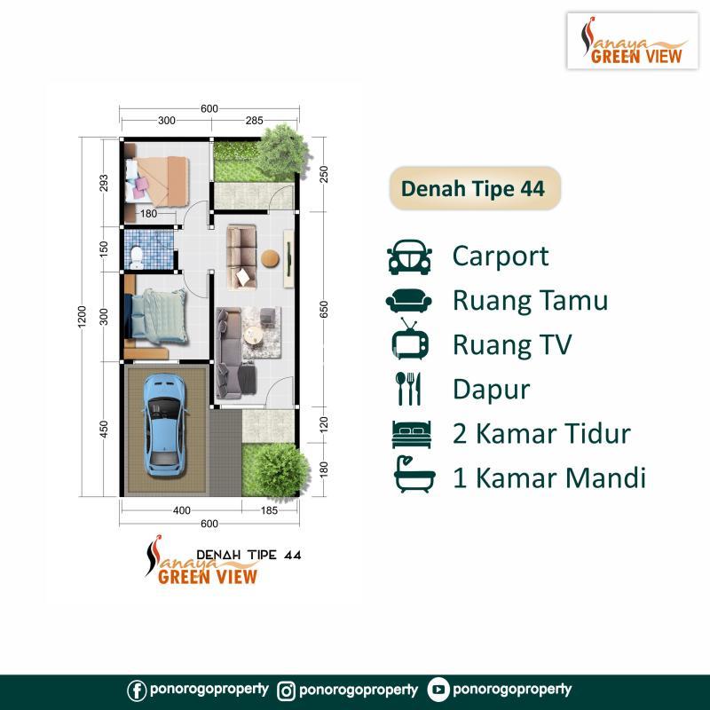 Dijaul Promo Rumah Perumahan Minimalis 2KT 1KM Murah di Ponorogo ...