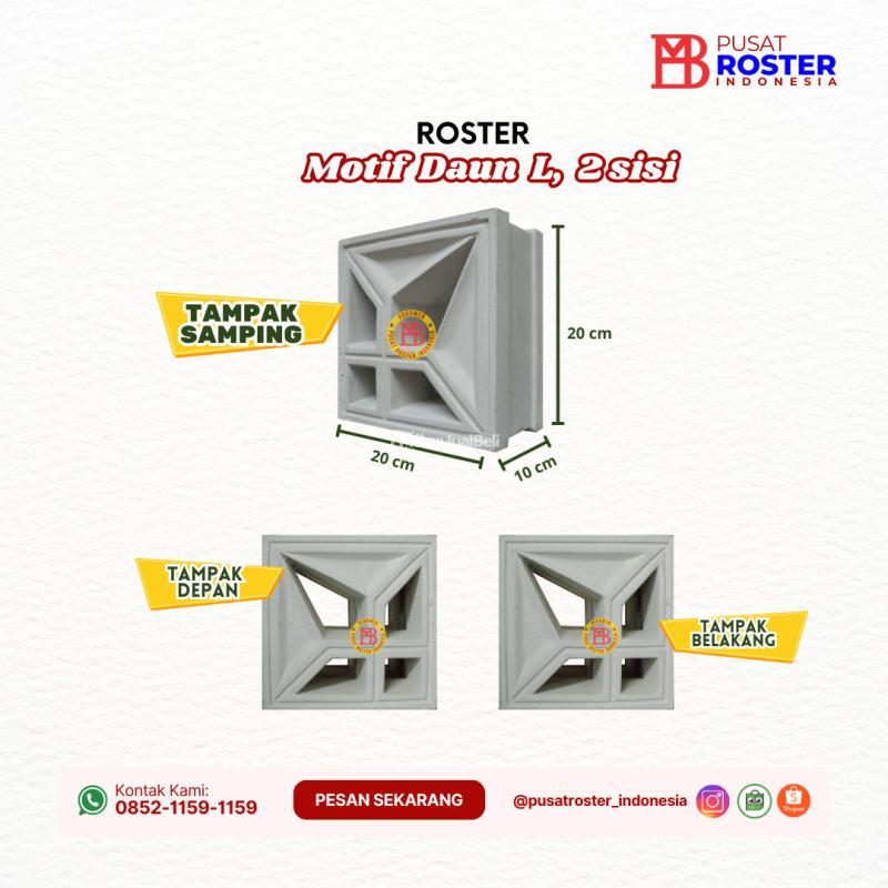 Pemasangan Roster Dinding Motif Daun L, 2 Muka Minimalis di Sleman ...