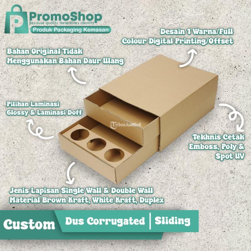 Cetak Dus Custom Kardus Parcel Bahan Corrugated Sliding Box Hampers ...
