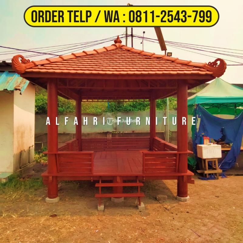 Gazebo Pantai 3x4 Kayu Kelapa Minimalis di Bandung Jawa Barat - Tribun ...