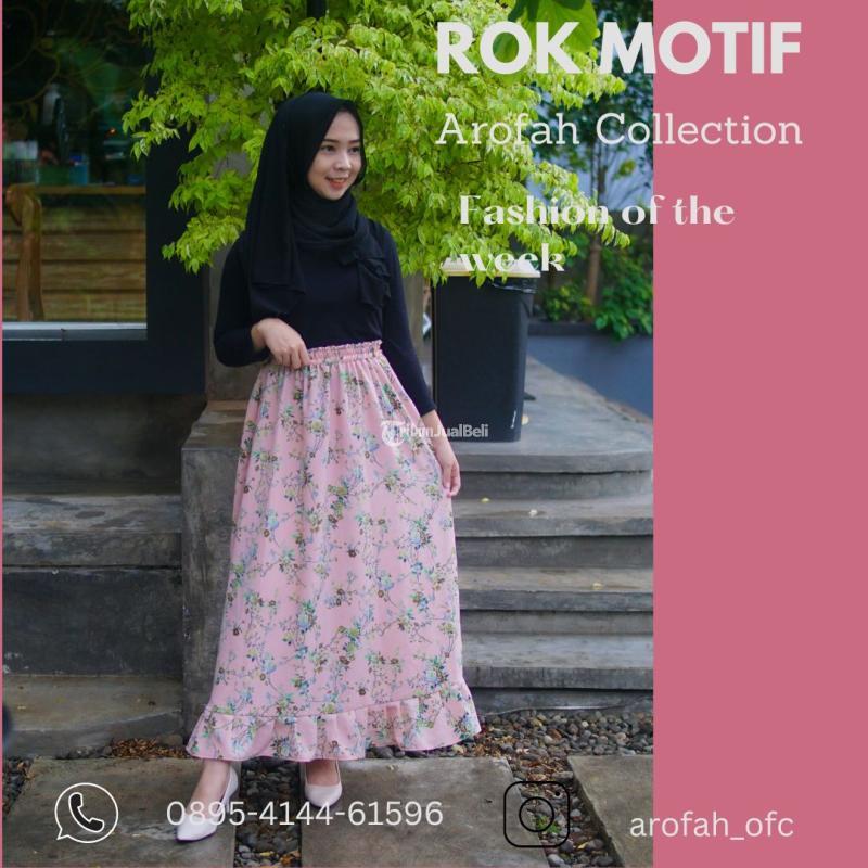 Rok Motif Bunga Bahan Crincle Airflow Motif Premium Arofah Collection di Kebumen Jawa Tengah ...