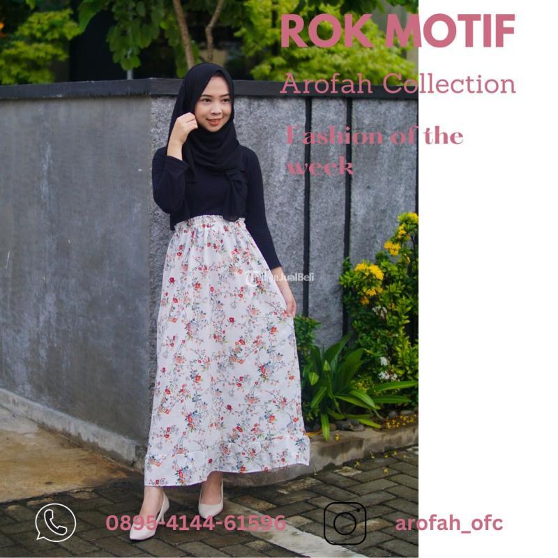 Rok Motif Bunga Bahan Crincle Airflow Motif Premium Arofah Collection di Kebumen Jawa Tengah ...