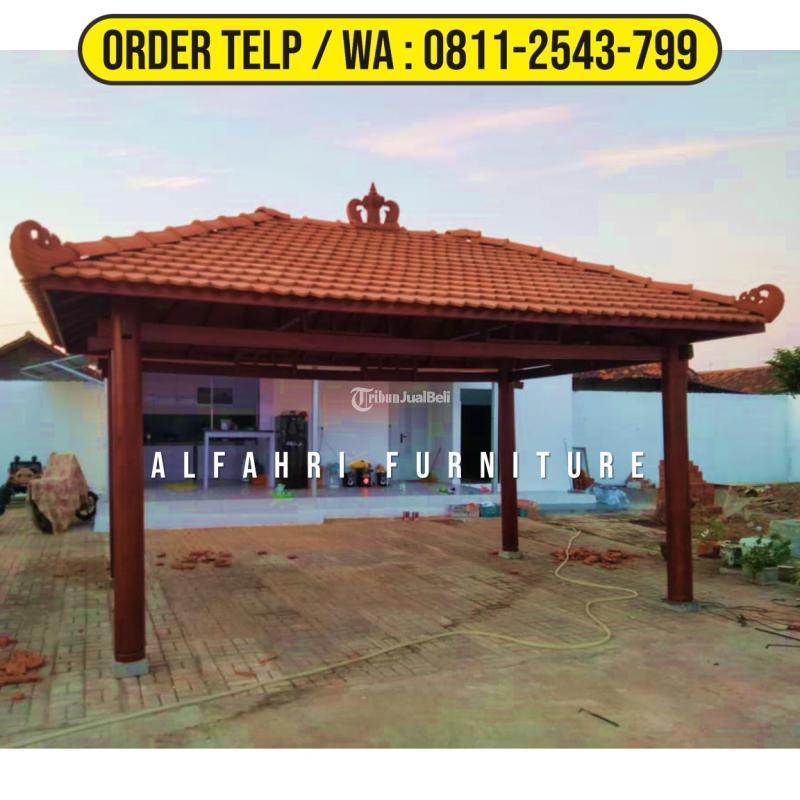 Gazebo Kayu Glugu 3x5 Atap Genteng di Batu Jawa Timur - Tribun JualBeli