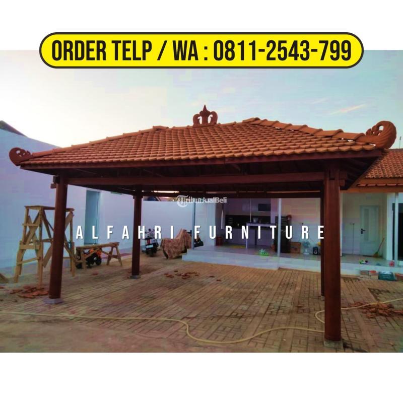 Gazebo Kayu Glugu 3x5 Atap Genteng di Batu Jawa Timur - Tribun JualBeli