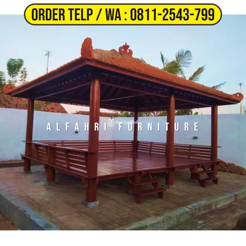 Gazebo Kayu Sederhana 3x5 Minimalis Modern di Batu Jawa Timur - Tribun ...