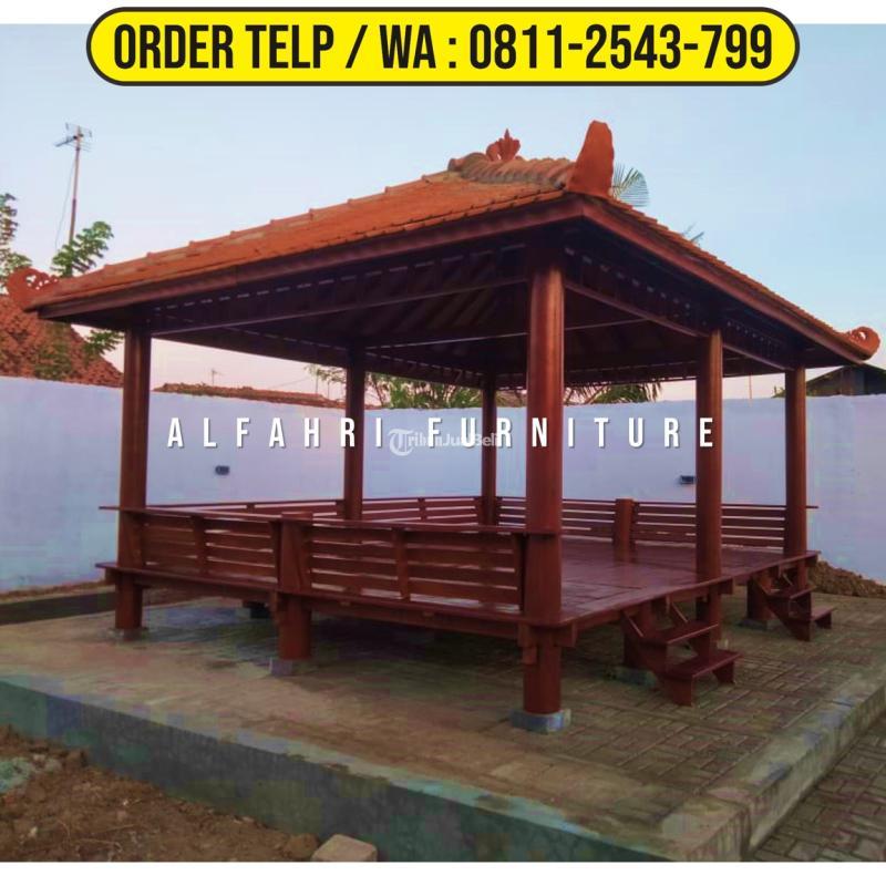 Gazebo Kayu Sederhana 3x5 Minimalis Modern di Batu Jawa Timur - Tribun ...