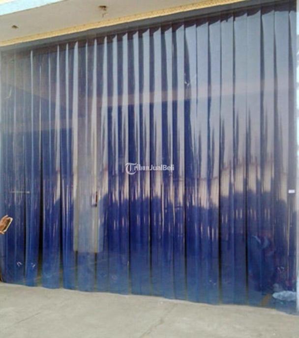 Set Tirai PVC Curtain Blue Clear Tinggal Pasang Ukuran 2mm X 150cm X ...