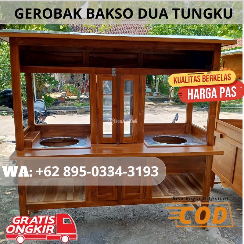 Gerobak Mie Ayam Bakso Kayu Jati Mahoni Ciampel di Karawang Jawa Barat ...