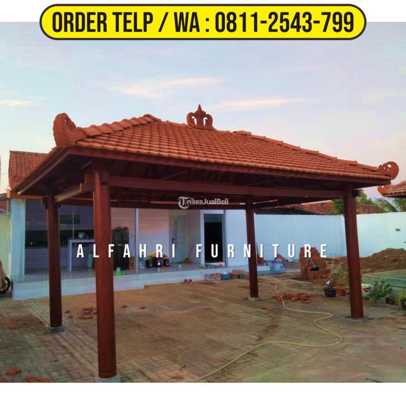 Gazebo Kayu Glugu 3x5 Atap Genteng di Situbondo Jawa Timur - Tribun ...