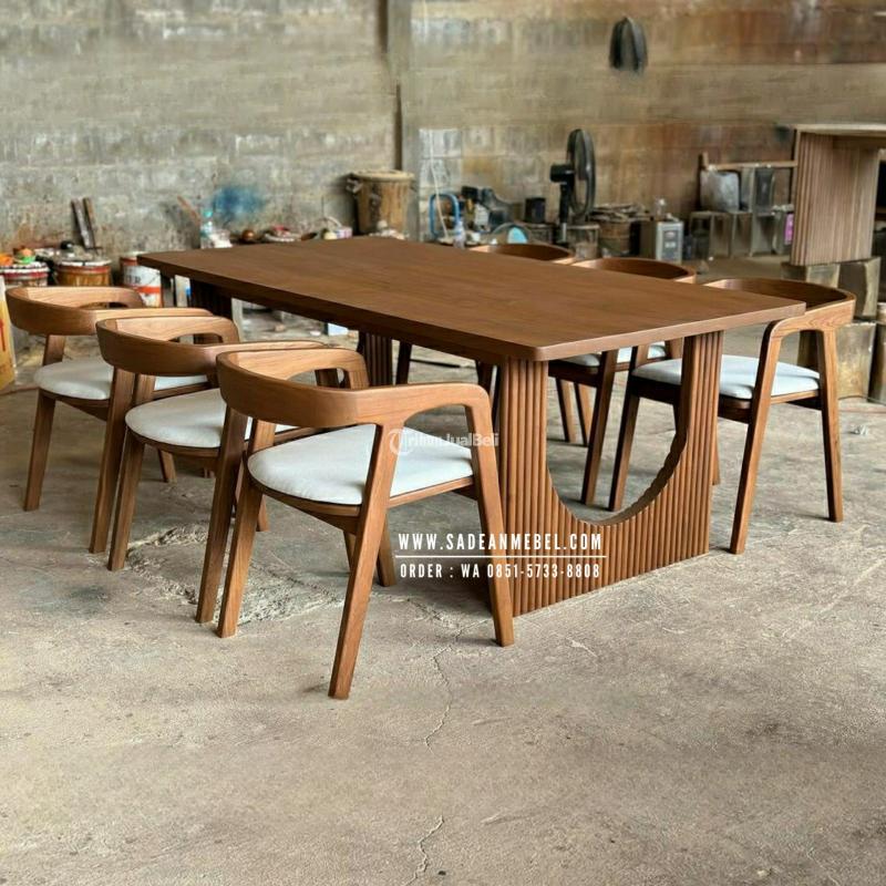 Set Meja Makan Jati Minimalis 6 Kursi Modern di Surabaya Jawa Timur - Tribun JualBeli