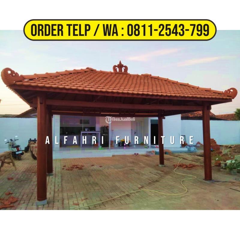 Gazebo Kayu Glugu 3x5 Atap Genteng di Surabaya Jawa Timur - Tribun JualBeli
