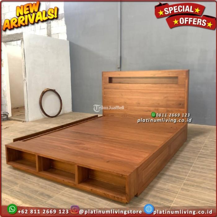 Tempat Tidur 180x200 Dipan Jati Minimalis Alas Blok Kayu di Jakarta ...