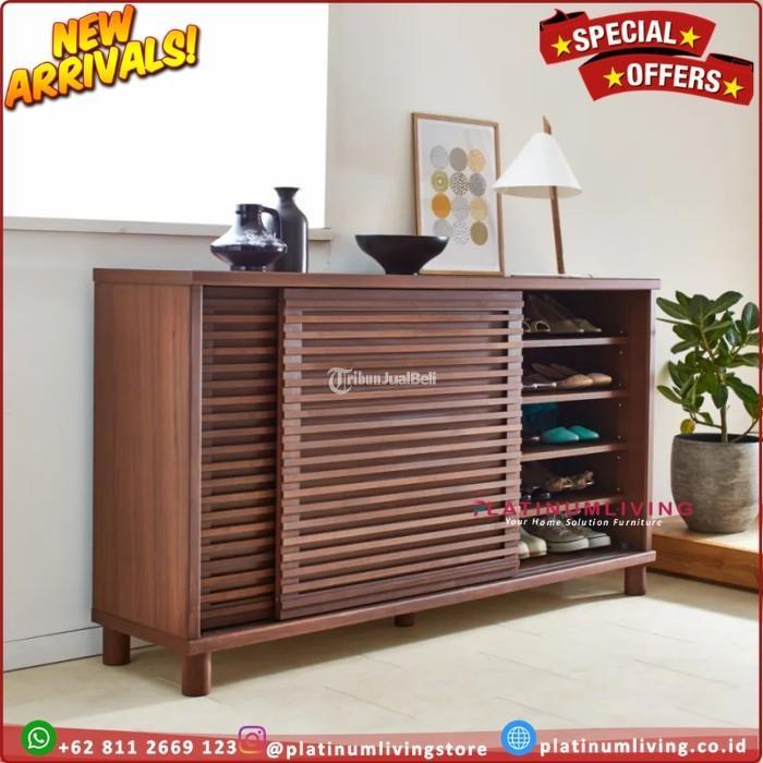 Rak Sepatu Pintu Sliding Terbaru Lemari Sepatu Kayu Jati Rak Sepatu di ...