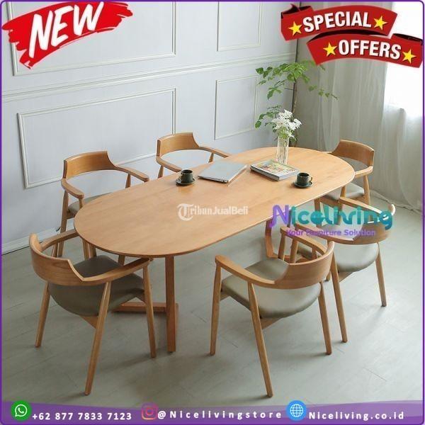 Meja Makan Minimalis Modern 6 Kursi Meja Kayu Jati di Jakarta Selatan - Tribun JualBeli