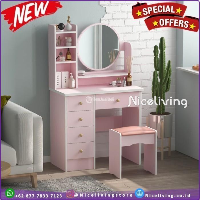 Meja Rias Kayu Jati Modern Meja Rias Warna Pink Meja Rias Duco di ...