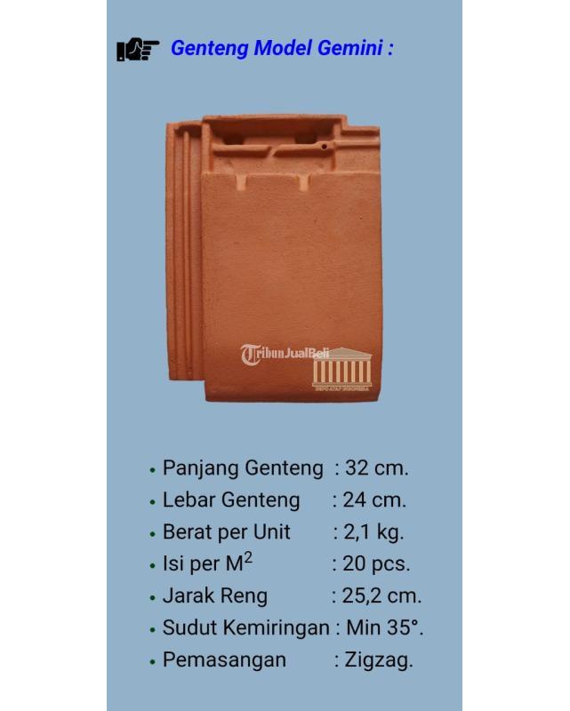 Genteng Karang Pilang Gemini di Sidoarjo Jawa Timur - Tribun JualBeli