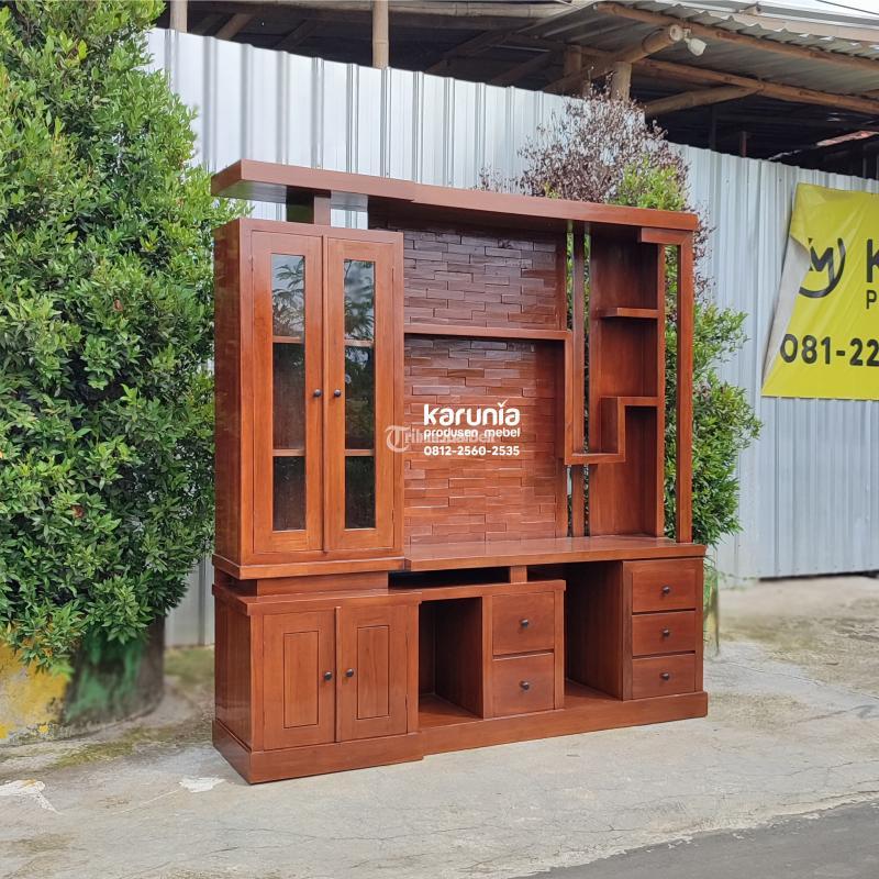 Pengrajin Partisi Kayu Rak Tv Minimalis di Jakarta Pusat - Tribun JualBeli