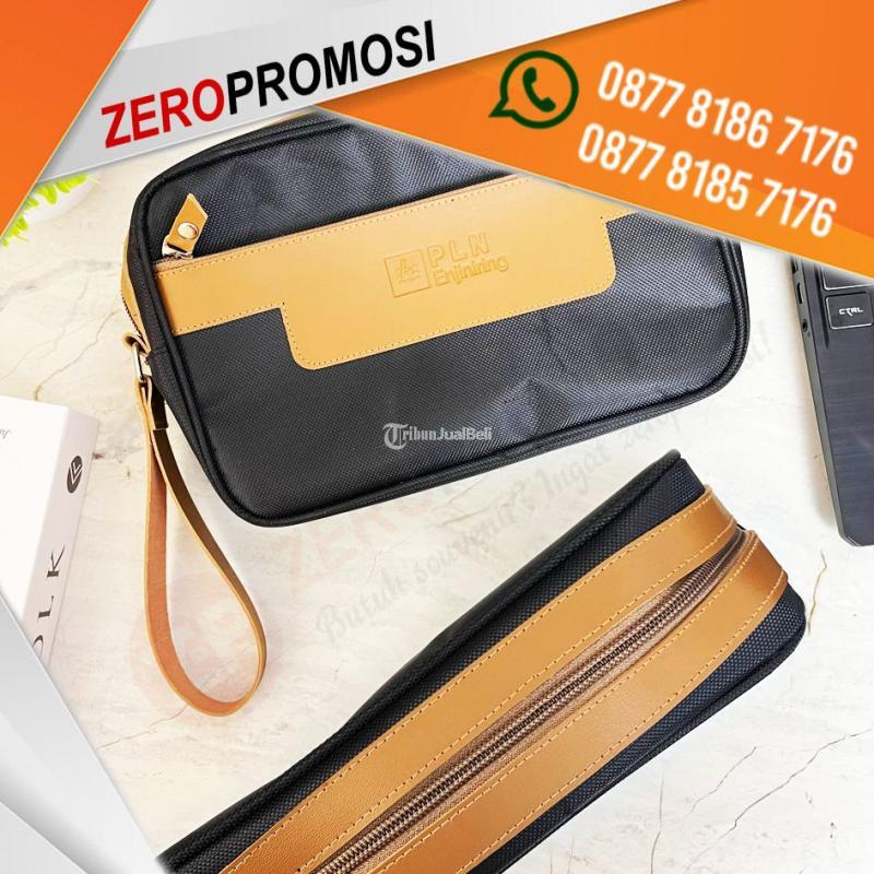 Pouch Kulit Premium Untuk Souvenir Kantor Desain Emboss Custom di ...