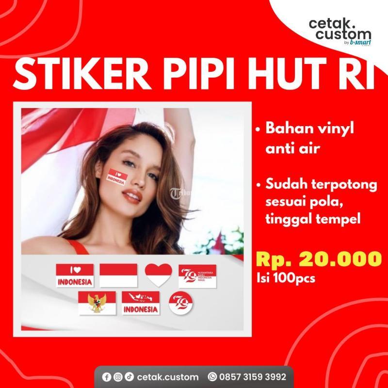 Jasa Cetak Sticker Pipi Bendera Merah Putih di Sidoarjo Jawa Timur ...