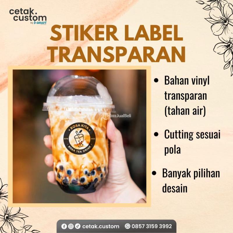 Layanan Percetakan Sticker Label Transparan di Sidoarjo Jawa Timur ...