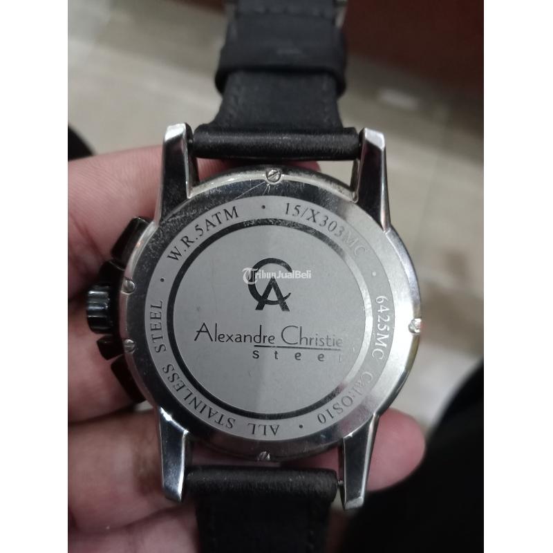 Jam tangan pria Alexandre Christie AC.6245 MC Putih Pelat Hitam Bekas ...