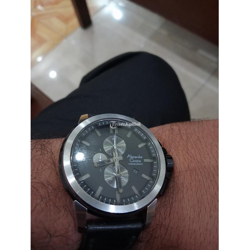 Jam tangan pria Alexandre Christie AC.6245 MC Putih Pelat Hitam Bekas ...