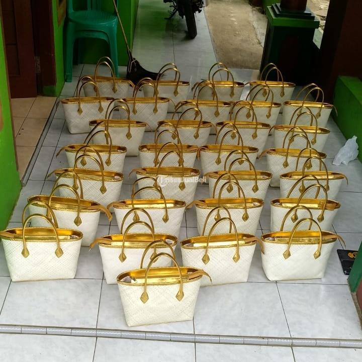 Tas Parcel Pandan Anyaman Putih di Denpasar Bali - Tribun JualBeli