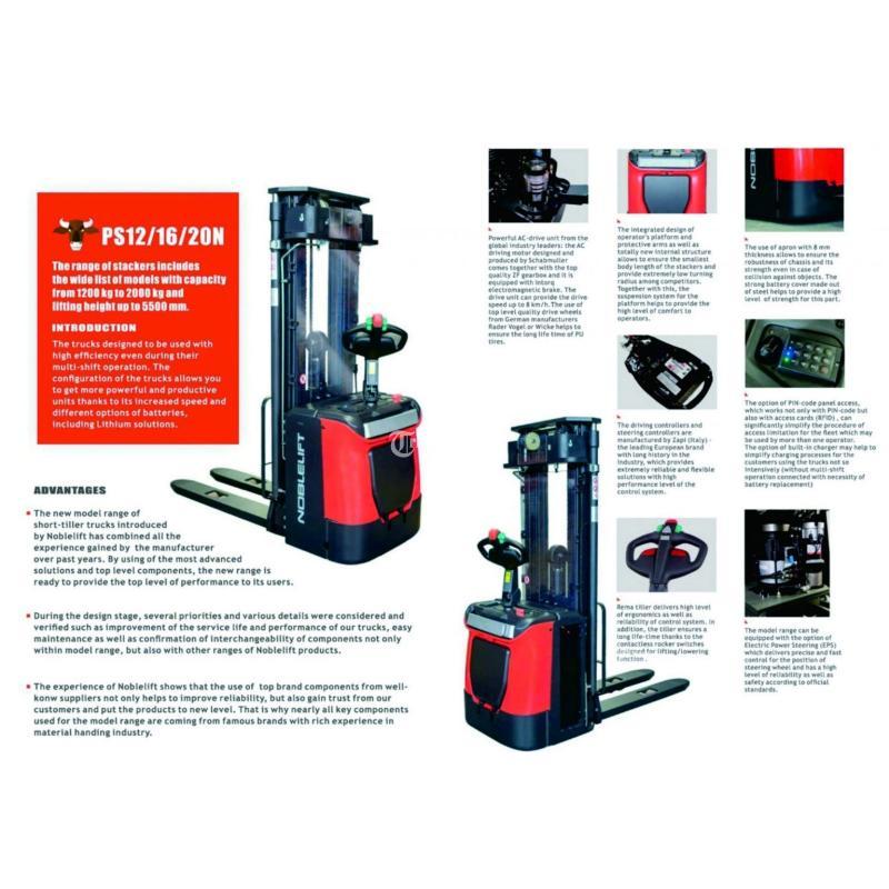 Stacker Full Electric Noblelift Eropa di Sidoarjo - Tribun JualBeli