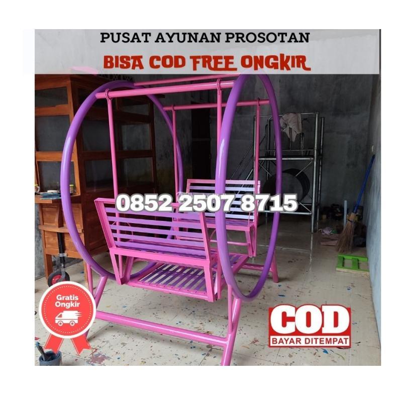 Ayunan Besi Bulat Taman Warna Pink di Kuningan - Tribun JualBeli