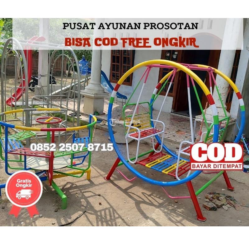 Ayunan Besi Bulat Taman Warna Pink di Kuningan - Tribun JualBeli