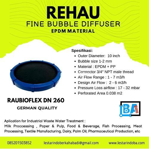 Supplier Fine Bubble Diffuser 10 inch, 260 mm, Merek REHAU Jerman ...