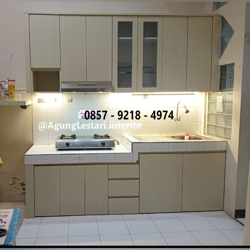 Jasa Kitchen Set Dapur Murah Permeter HPL PVC Minimalis Aluminium Anti ...