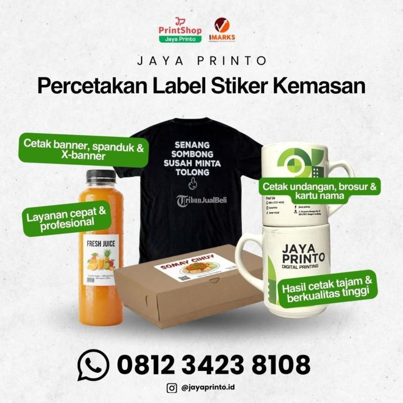 Percetakan Stiker Label Kemasan Makanan Jaya Print di Jombang - Tribun ...