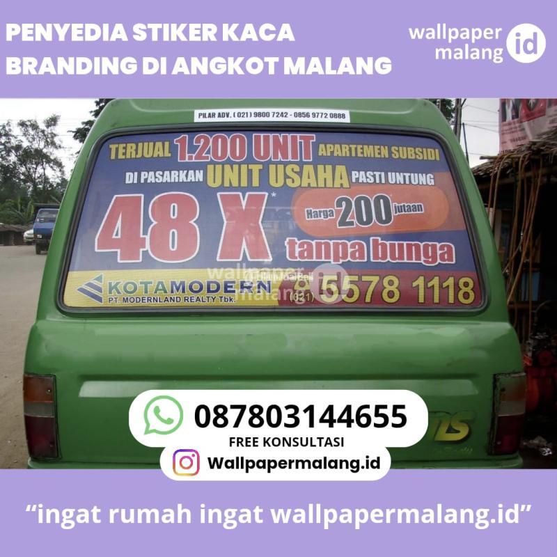 Stiker Kaca Branding di Angkot di Malang - Tribun JualBeli