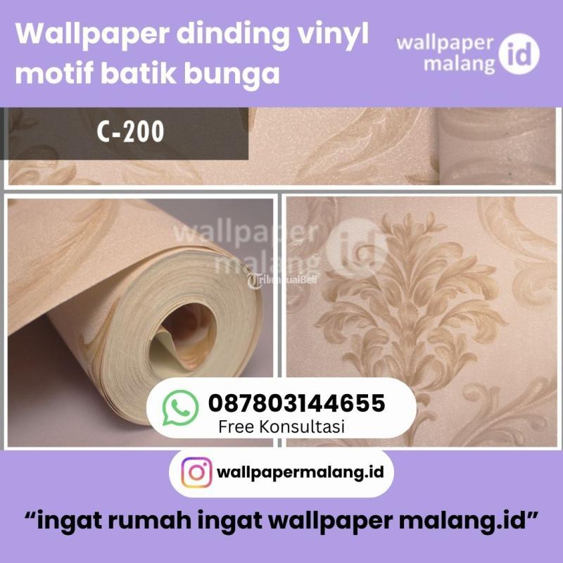 Wallpaper Dinding Vinyl Motif Batik Bunga di Malang Kota - Tribun JualBeli