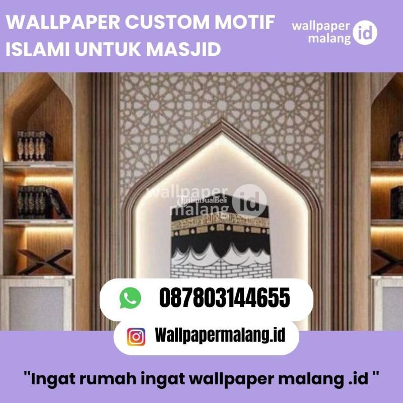 Wallpaper Custom Motif Islami Untuk Masjid di Malang Kota - Tribun JualBeli