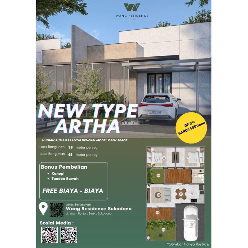 Jual Rumah Baru Dan Estetik Tipe 48 Baru Di Wang Residence Type Artha ...