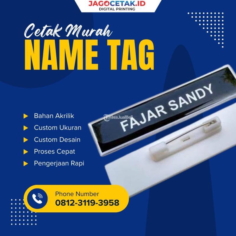 Cetak Pin Name Tag Akrilik Kustom di Sidoarjo - Tribun JualBeli