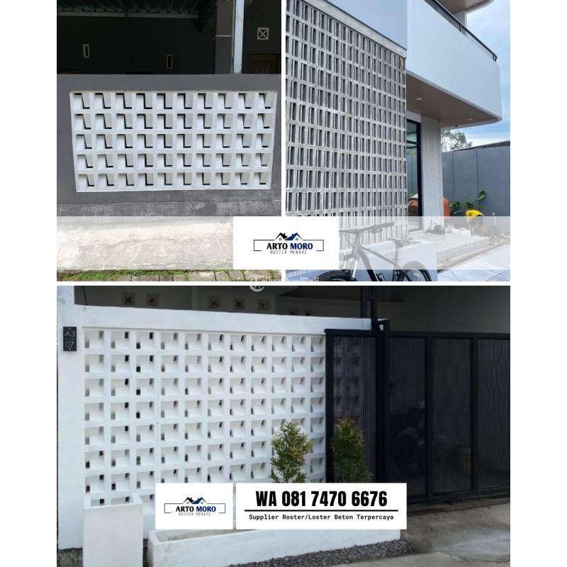 Pengrajin Roster Beton Anti Tampias Elegan di Ambal di Kebumen - Tribun ...