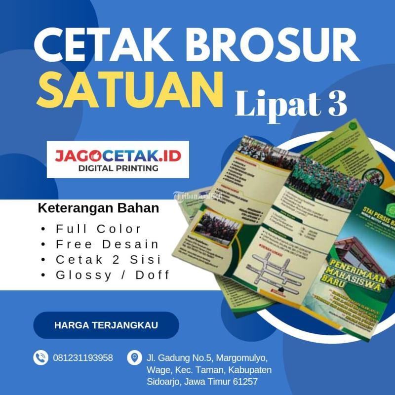 Jasa Cetak Brosur Satuan, Lipat 3 Bagian 2 Sisi, Desain Kustom di ...