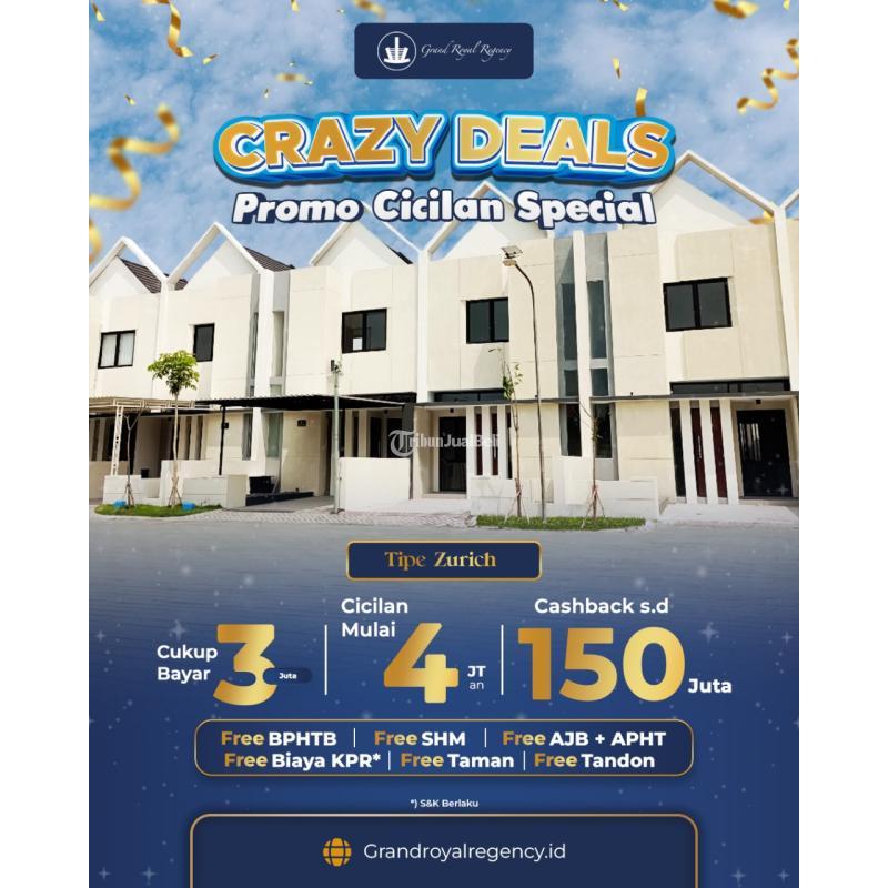 Jual Rumah Mewah Tipe 130 Baru Strategis Di Grand Royal Regency Wage ...