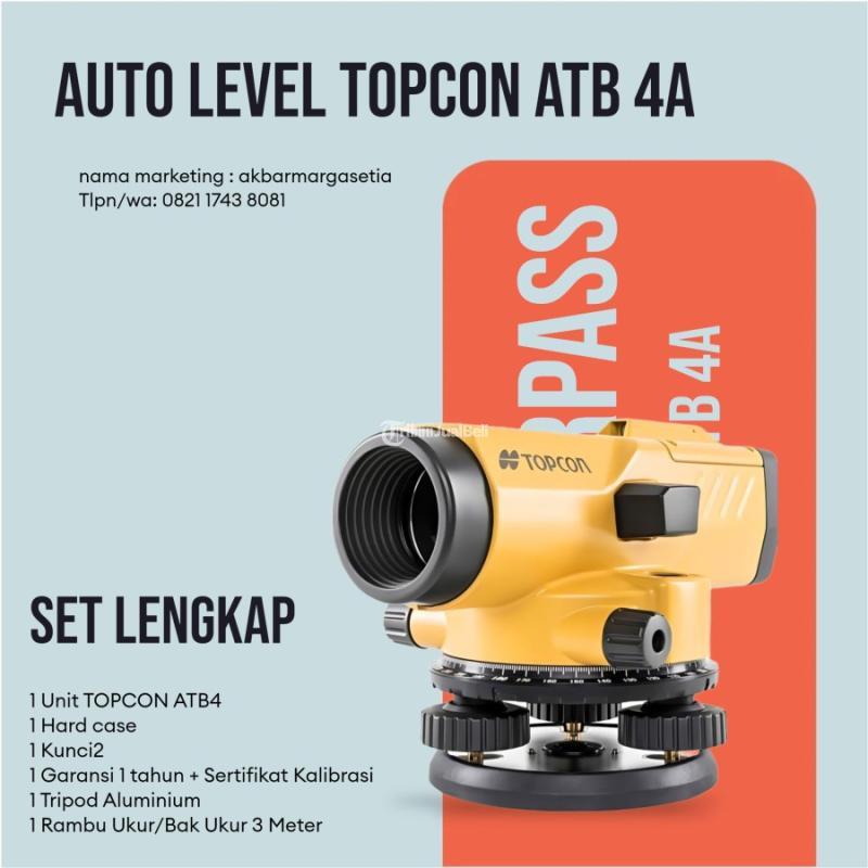 Automatic Level Waterpas Topcon ATB 4A, Auto Level, Alat Survey di ...