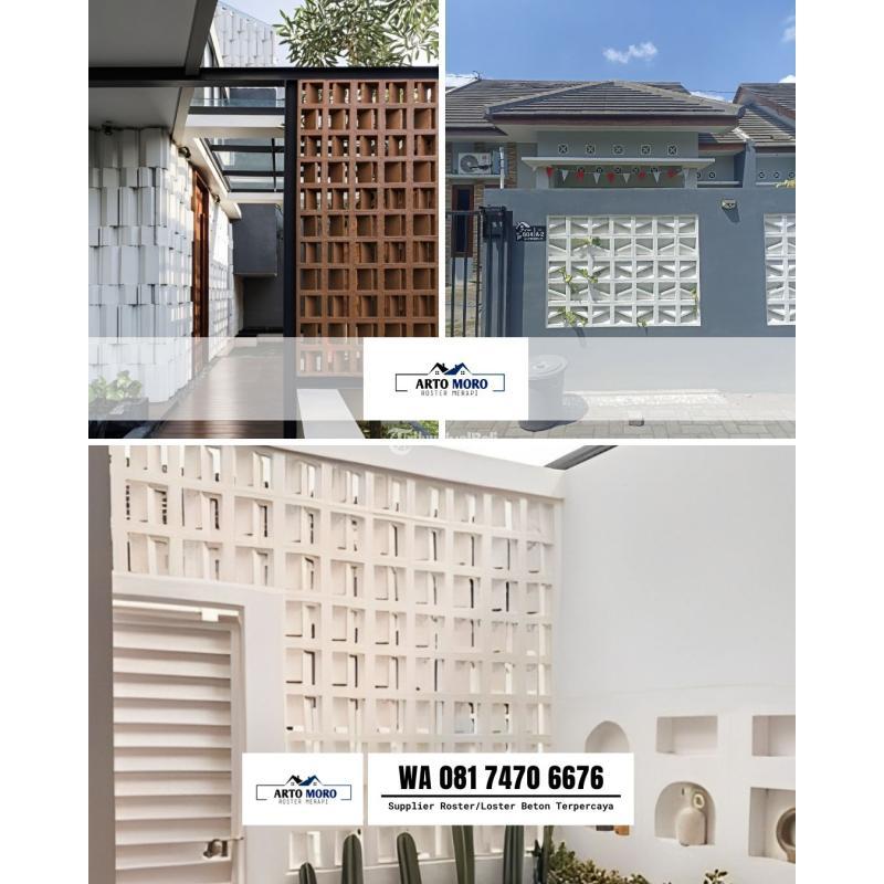 Pengrajin Roster Beton Sirkulasi Elegan di Sumbergempol di Tulungagung ...