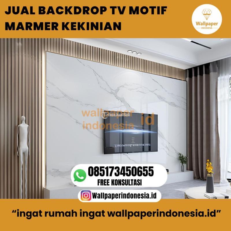 Backdrop TV Motif Marmer Kekinian di Malang - Tribun JualBeli