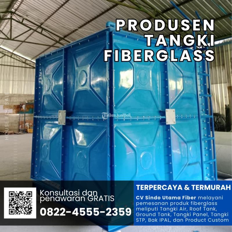 Tangki Air Fiberglass Kimia Limbah FRP Custom 1 m3 hingga 10.000 m3 di ...