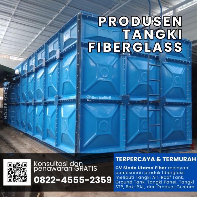 Tangki Air Fiberglass Kimia Limbah FRP Custom 1 m3 hingga 10.000 m3 di ...